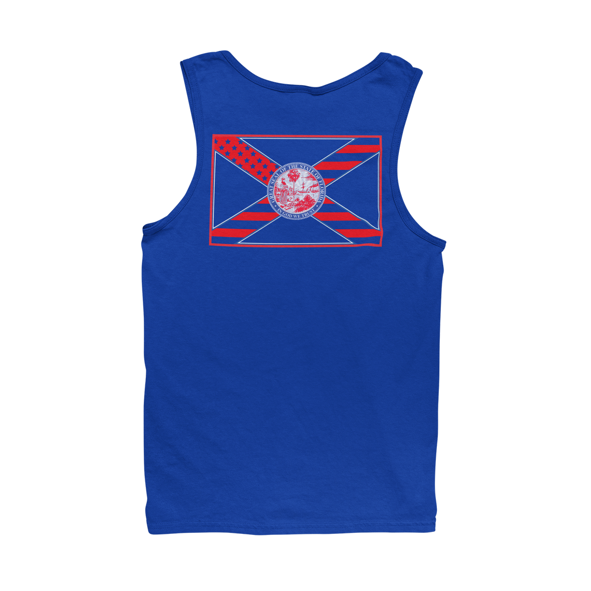 Florida Flag W/ Stars and Stripes Inlay Tank - Red, White & Blue ...